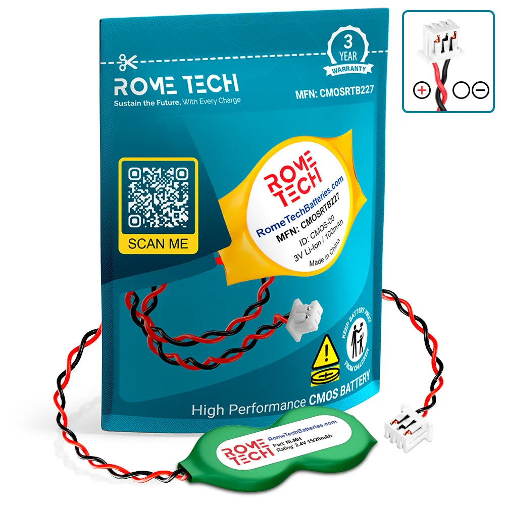 RTC CMOS Rechargeable Battery for Toshiba Tecra 8000 – Rome Tech Batteries