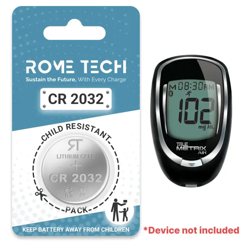 Replacement Battery for TRUE METRIX AIR Blood Glucose Monitor – Rome ...